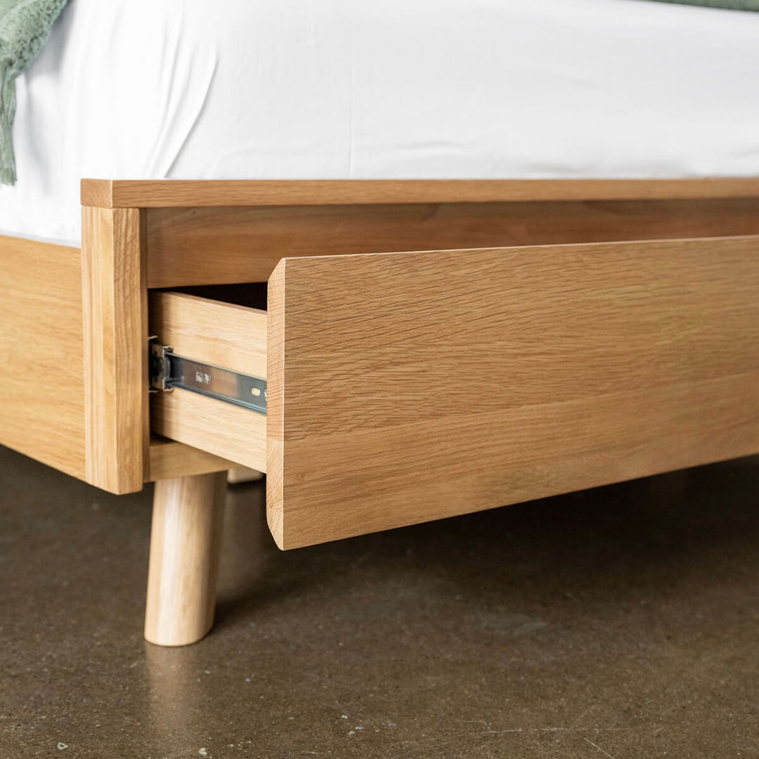 Modern Simple & Minimal White Oak Bed Furniture Design – Mim Concept