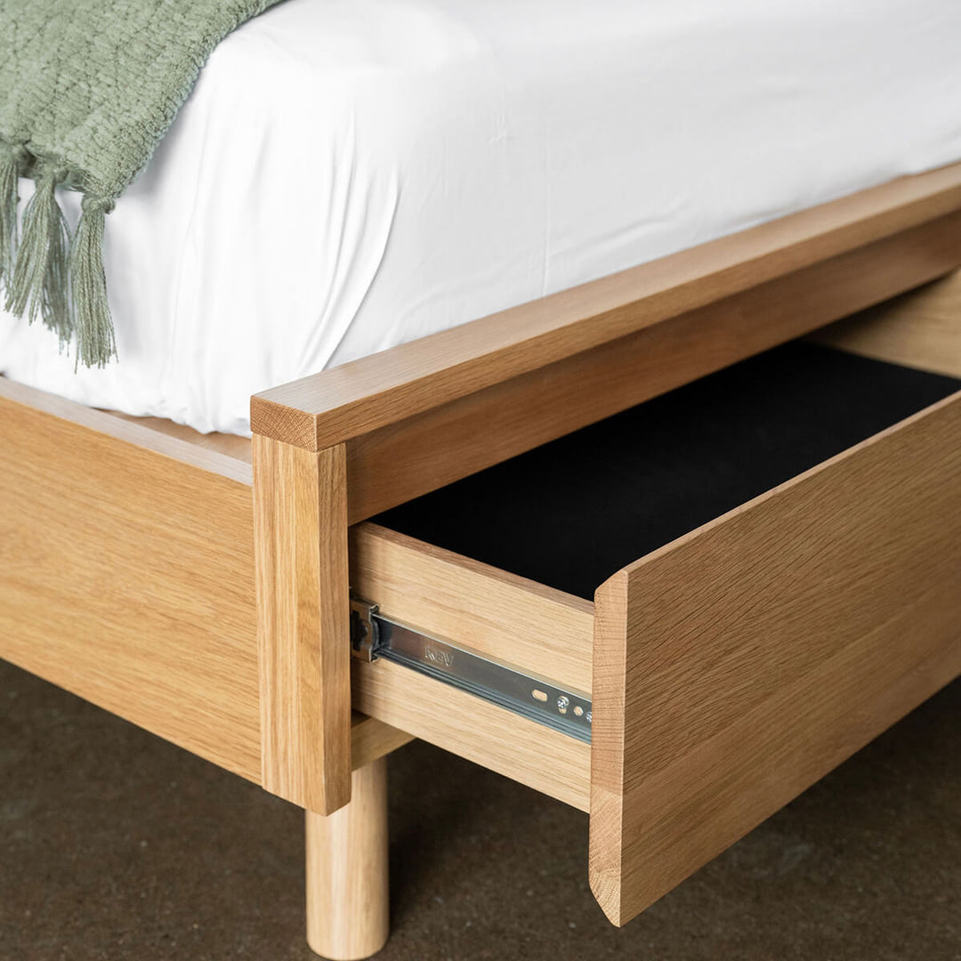 Modern Simple & Minimal White Oak Bed Furniture Design – Mim Concept