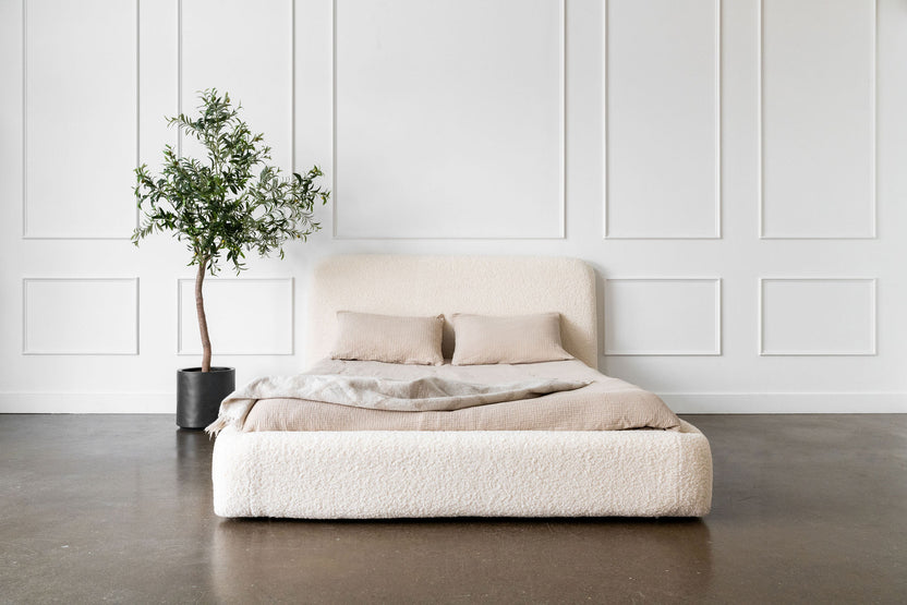 White Oak Queen Size Storage Bedin Montreal, Vancouver – Mim Concept