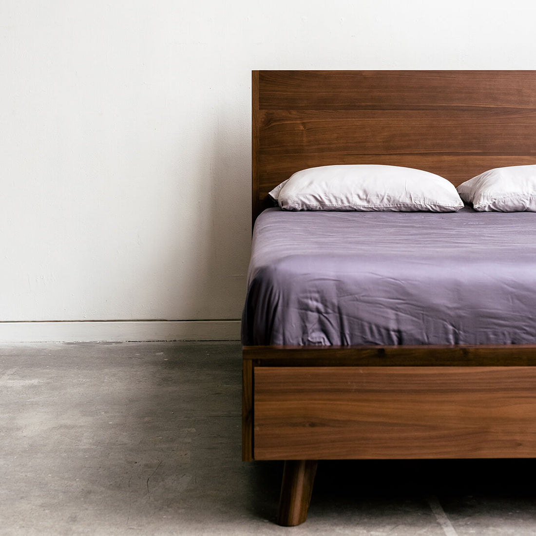 Joey - Walnut Storage Bed - Mim Concept